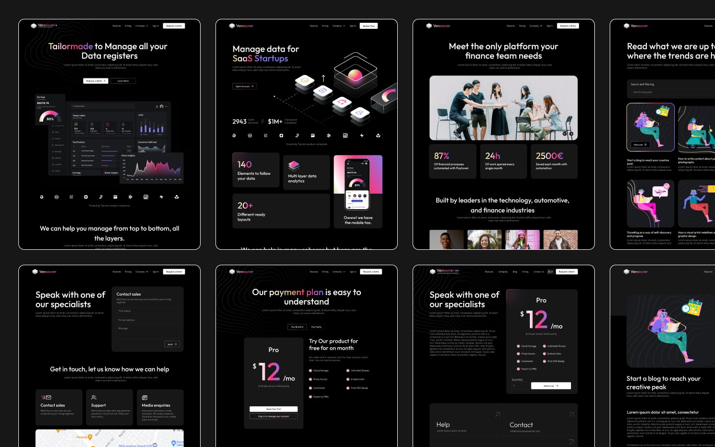 Vancouver Plus - SaaS Webflow Template | Wedoflow